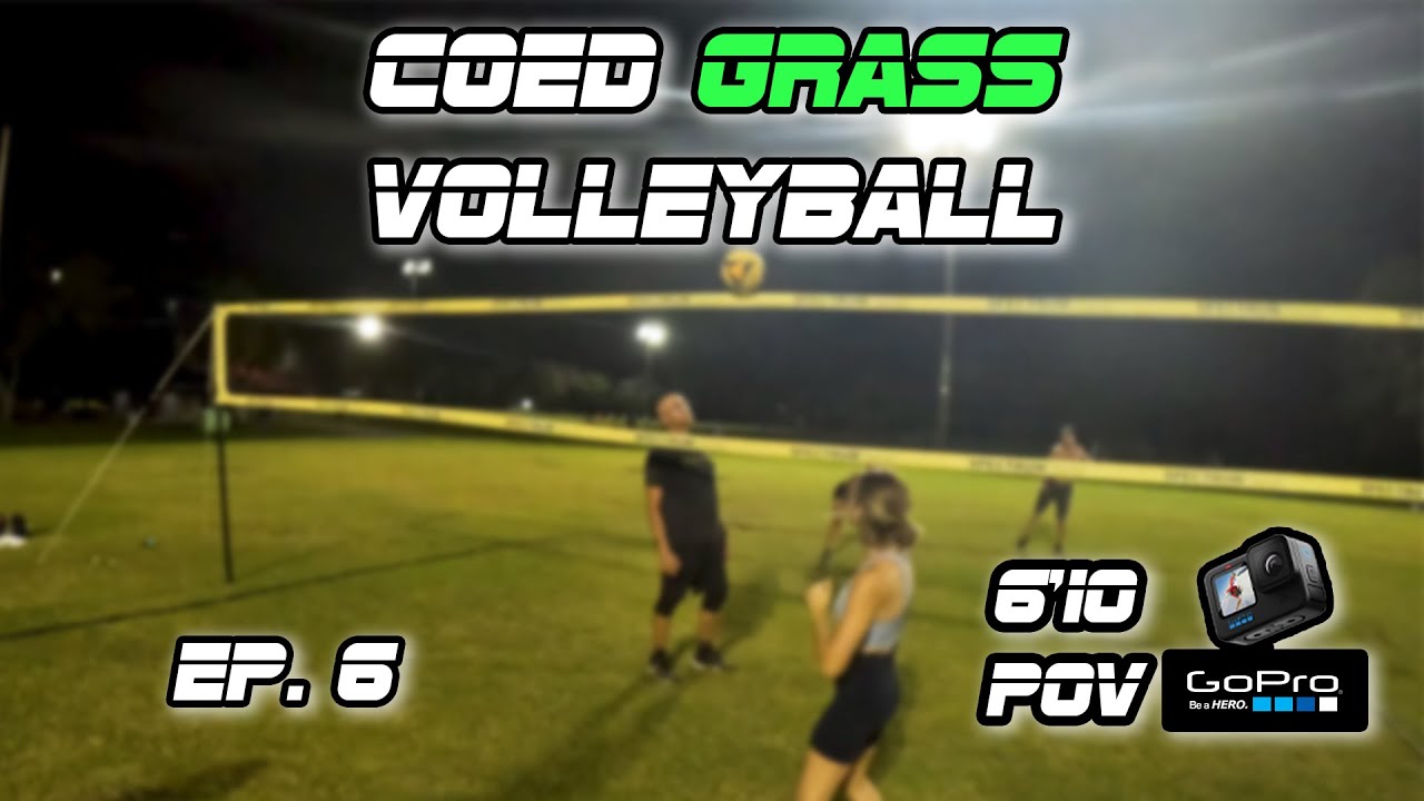 Grass Coed Volleyball #6 || (6'10 GoPro POV) - YouTube