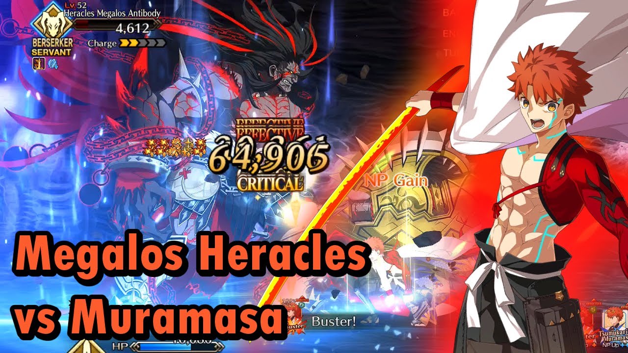 【FGO】 Little Big Tengu - Muramasa solos Megalos Heracles - YouTube