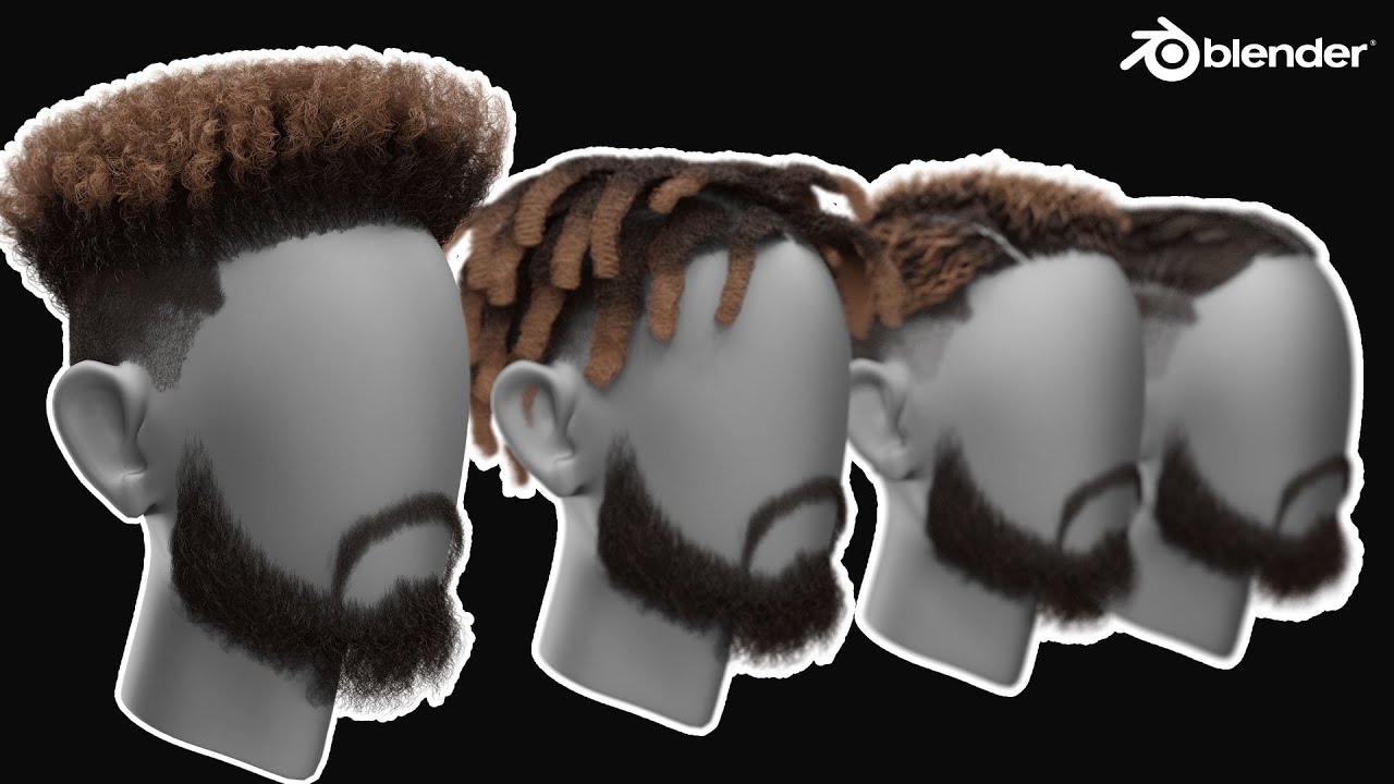 How to create Fade and beard in Blender (BGEN groom tutorial) - YouTube