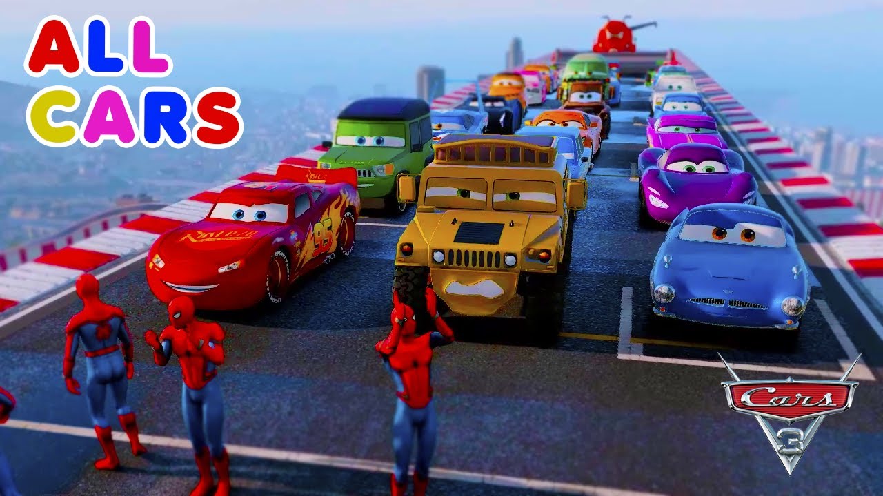 A lot of Cars McQueen Lightning McQueen Race Track Carros Rayo McQueen ...