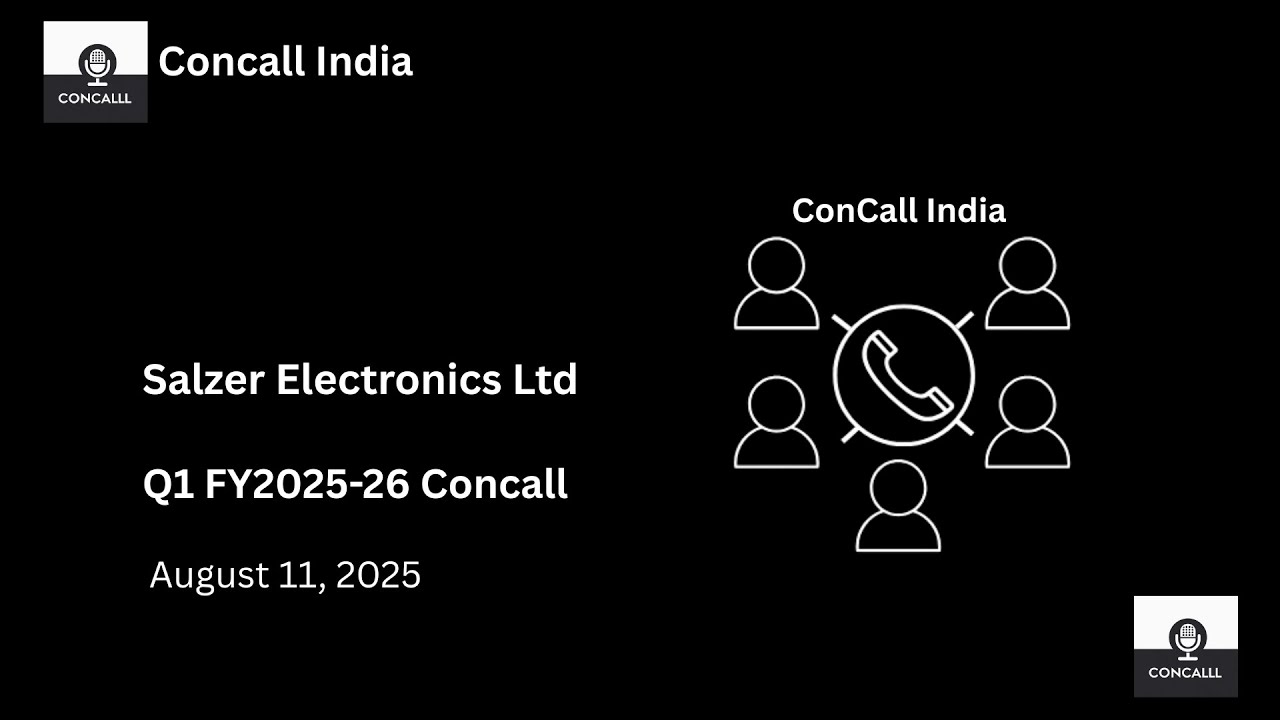 Salzer Electronics Ltd Q1 FY 2025-26 Concall - YouTube
