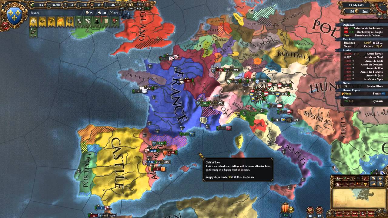 EU4 Cossacks 1.15 France retakes the Holy Land Part 4 - YouTube