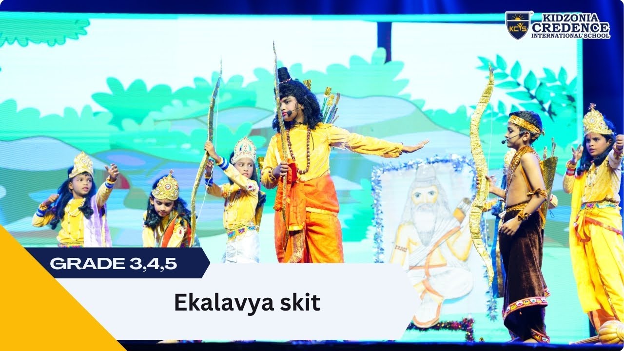 Ekalavya Skit by Senior KG to Grade 3, 4 and 5 | Kidzonia Credence ODF ...