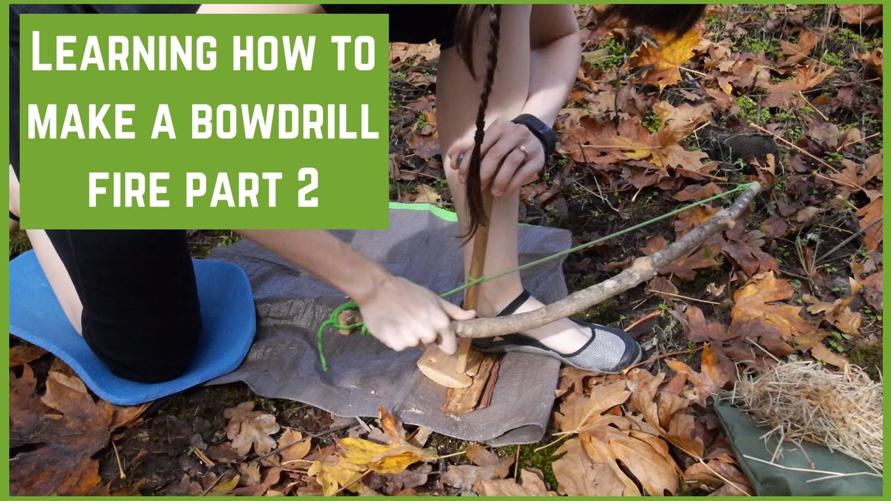 Learning How to Make a Bow Drill Fire - YouTube
