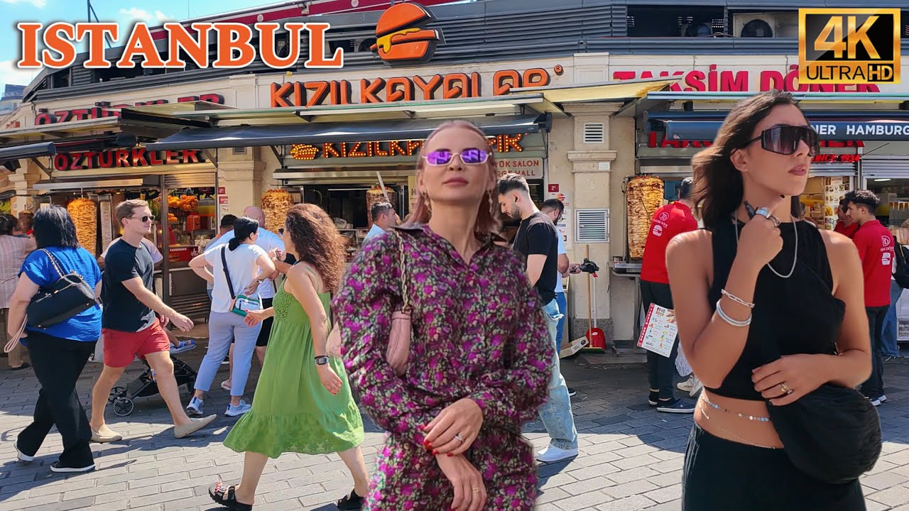 Istanbul Turkey 2024 City Center 4k Walking Tour Istiklal Street Taksim ...