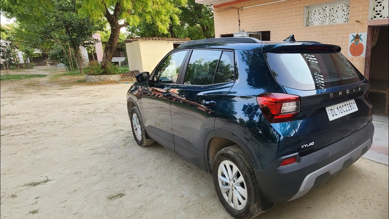 Skoda kylaq signature lava blue color #shorts #trending #viralvideo # ...