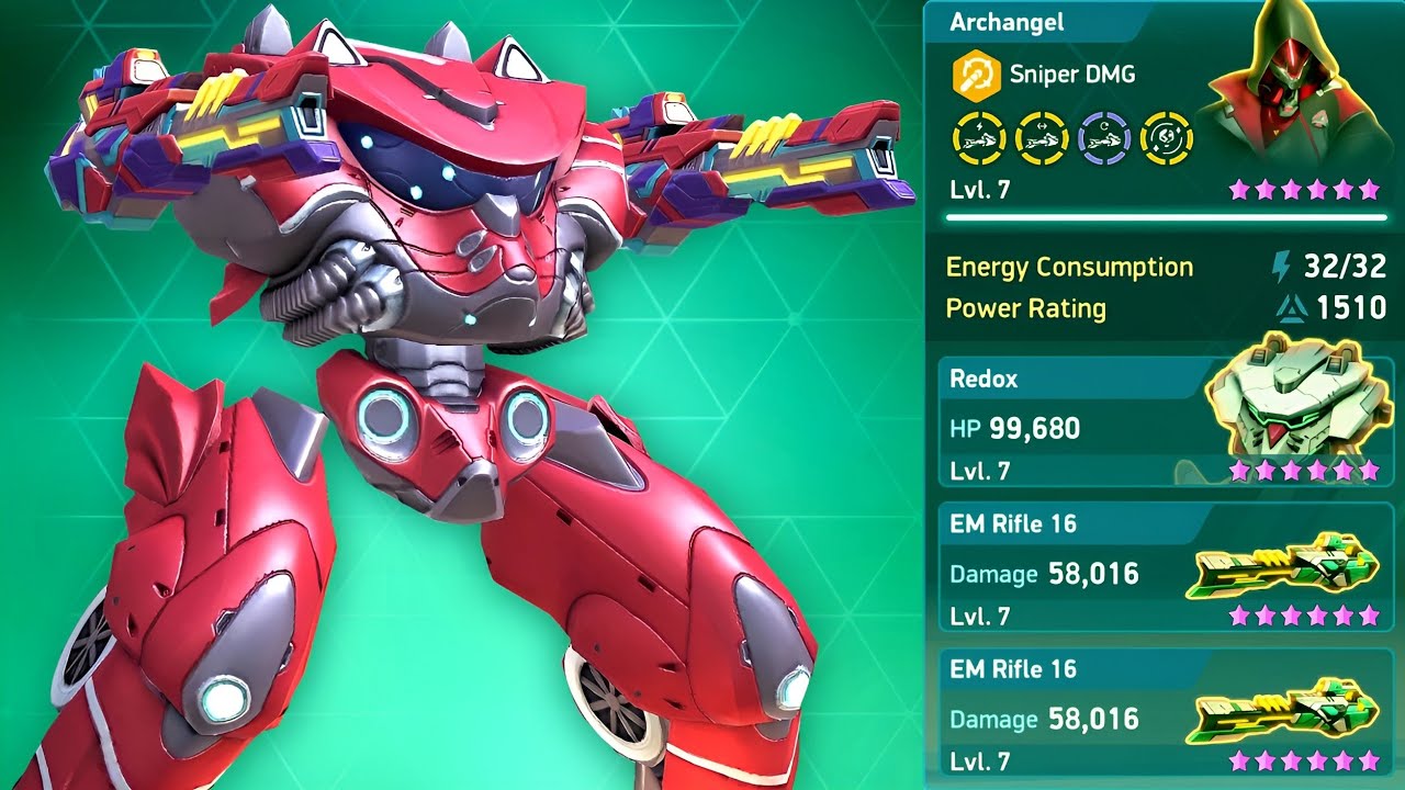 EM Rifle 16 with Redox - New Weapon - Mech Arena - YouTube