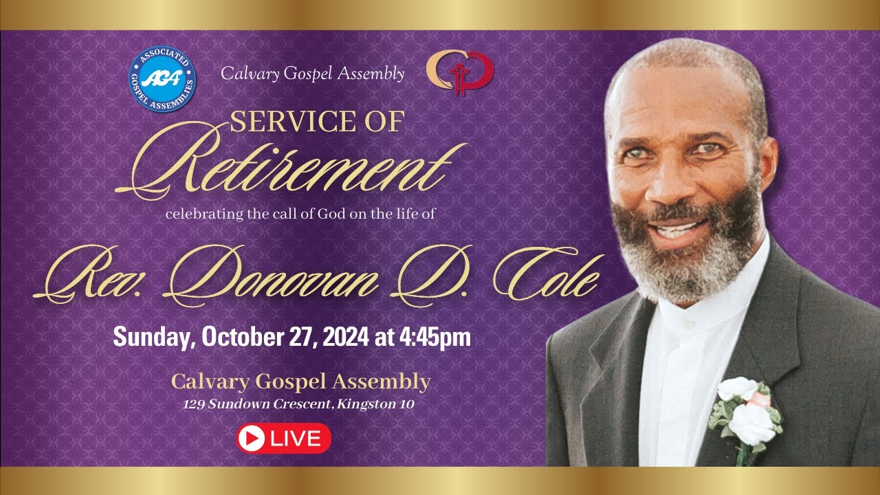 Service of Retirement For Rev. Donovan D. Cole - YouTube