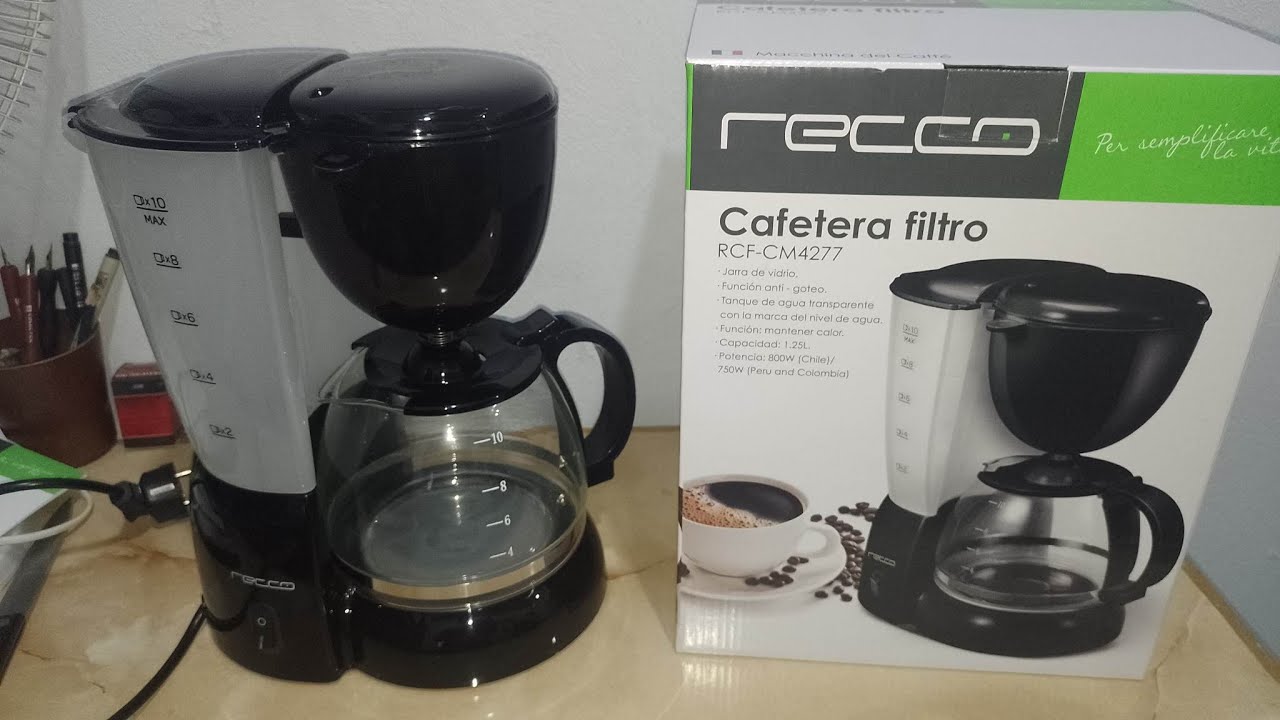 Unboxing Cafetera Recco RCF-CM4277 / 1 Litro y 1/4 - YouTube