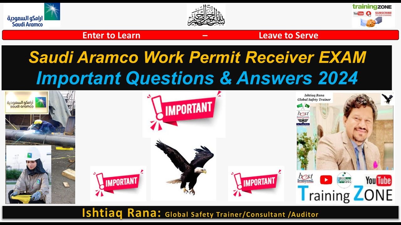 Saudi Aramco Work Permit Receiver EXAM Important Questions & Answers ...