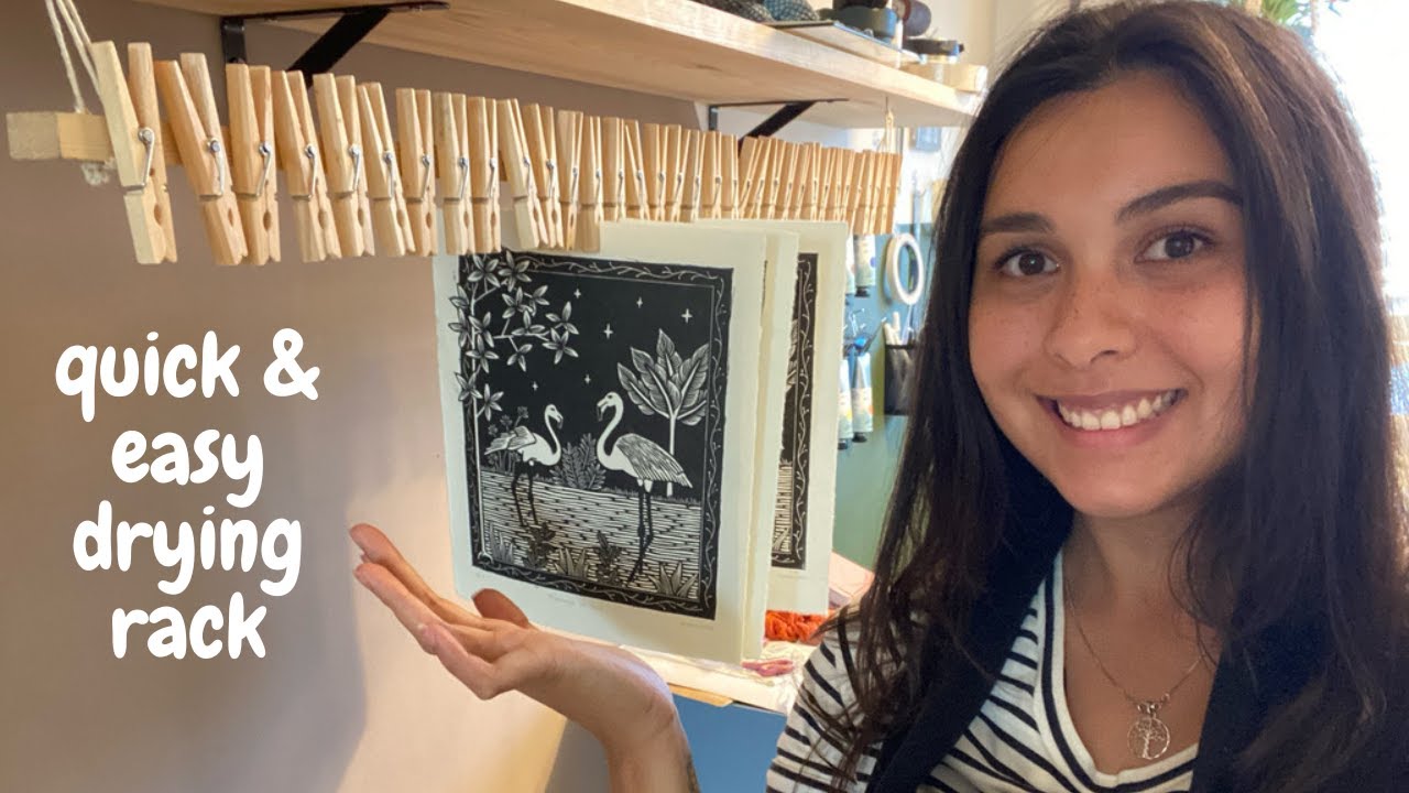 DIY Art Drying Rack | Sophia Luna Designs - YouTube
