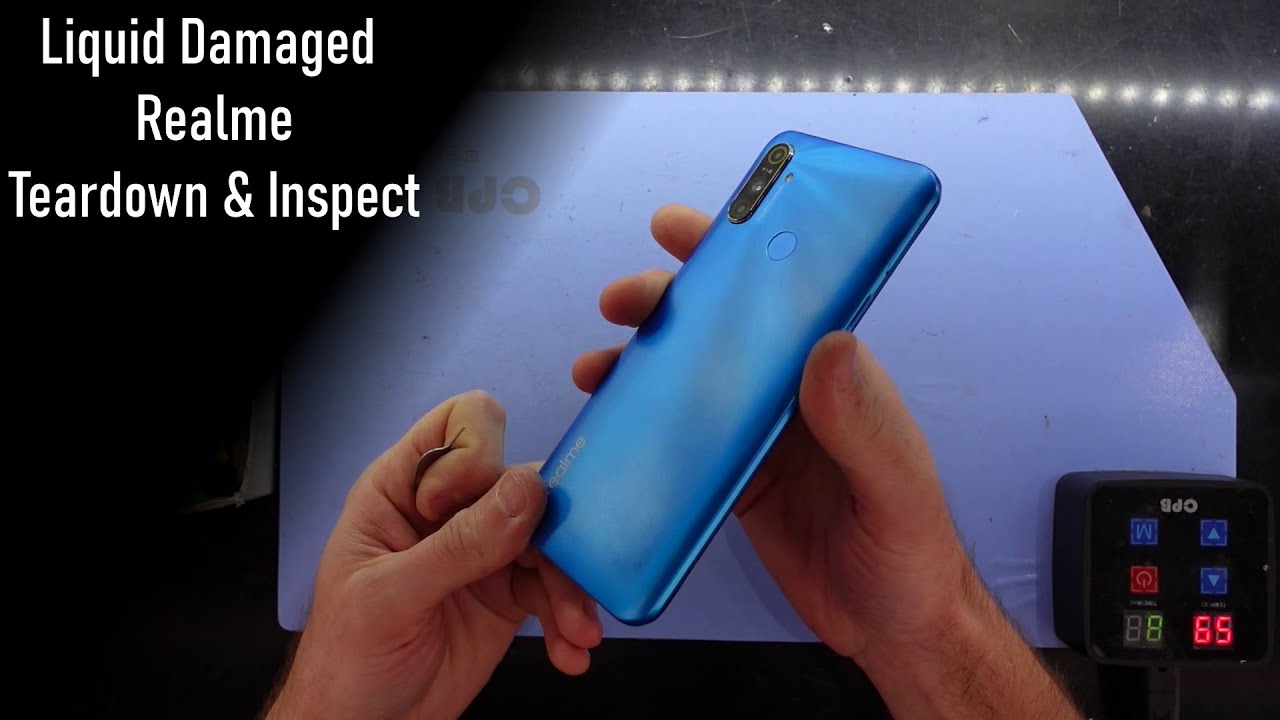 Realme water damage repair, my thoughts as i do it - YouTube
