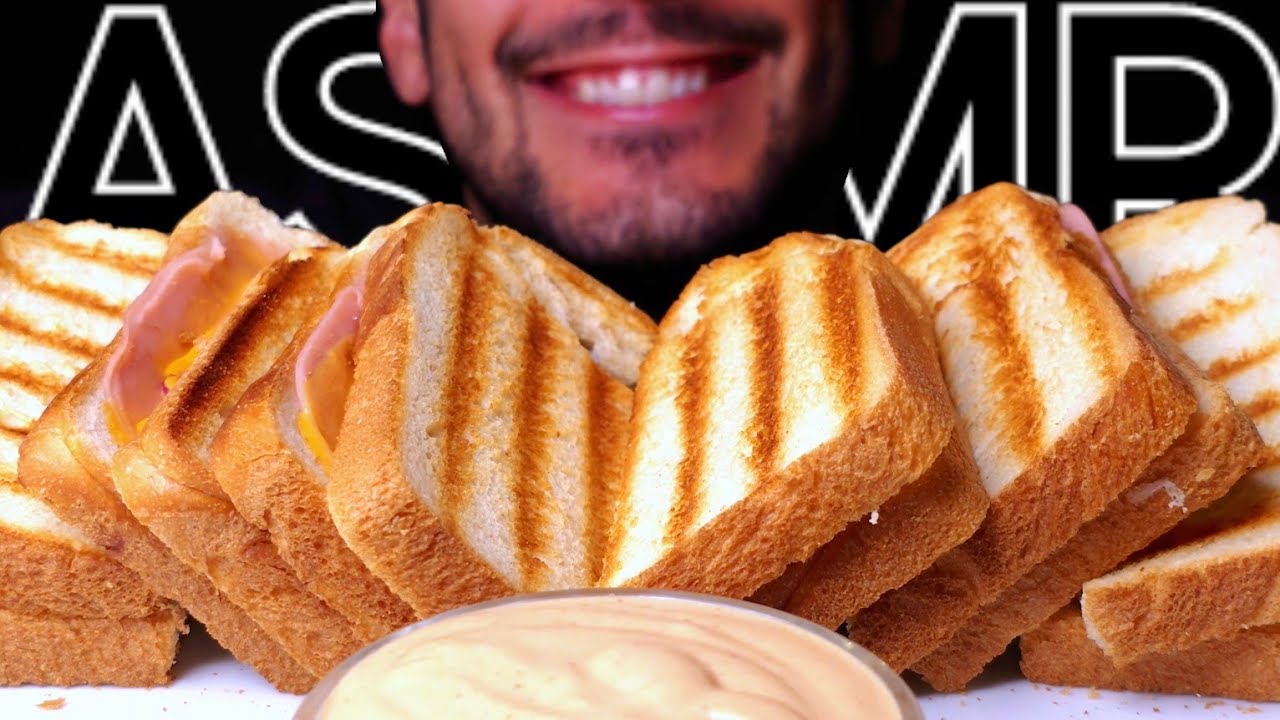 ASMR GRILLED CHEESE SANDWICH (EATING SOUNDS) NO TALKING MUKBANG - YouTube