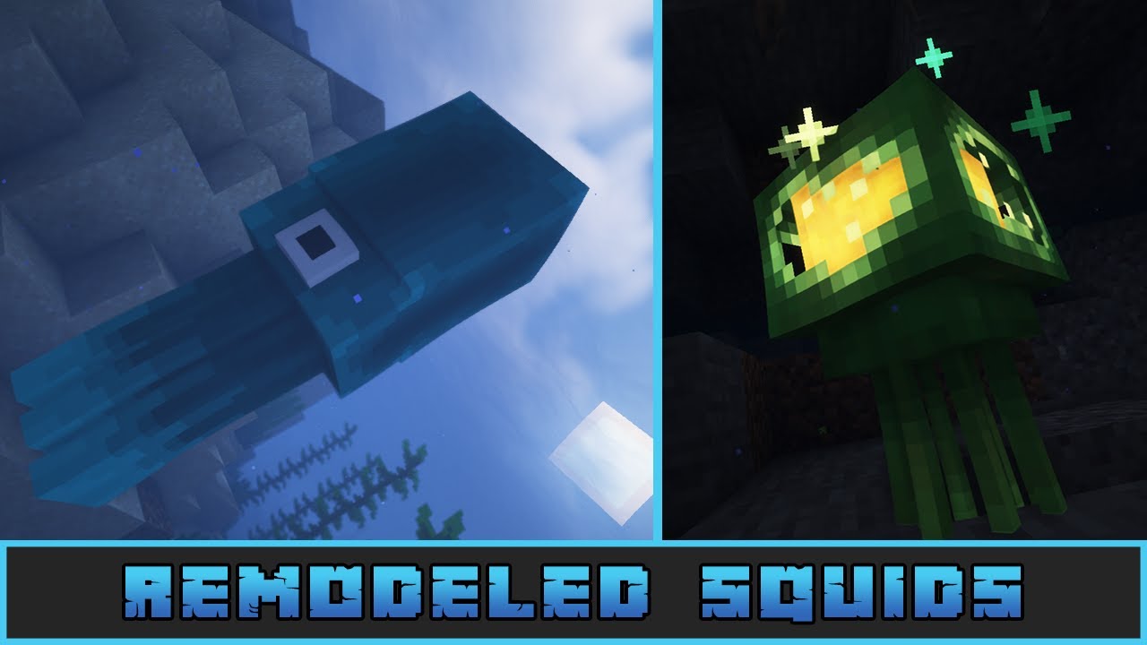 Minecraft Remodeled Squids Resourcepack - YouTube
