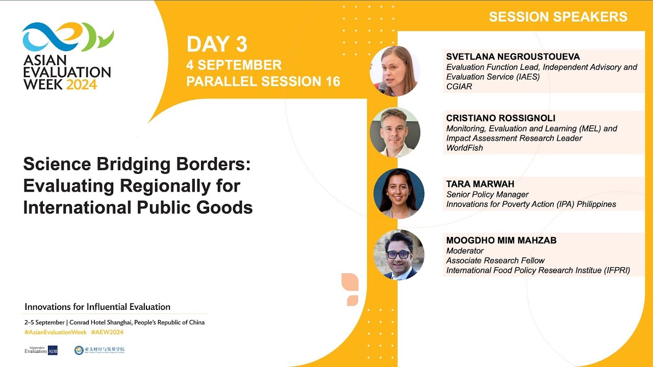 Parallel Session 16: Science Bridging Borders: Evaluating Regionally ...