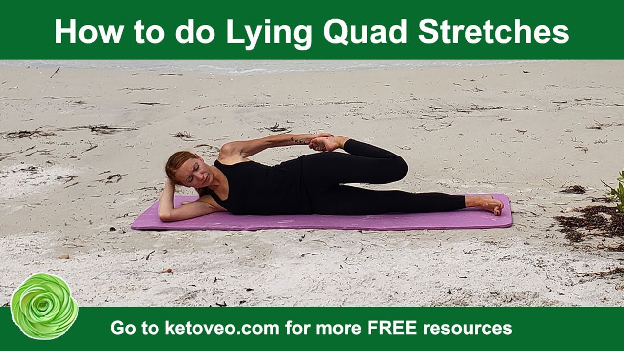 How To Do Lying Quad Stretch - YouTube