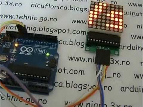 text deplasabil cu MAX7219 folosind libraria MaxMatrix - YouTube