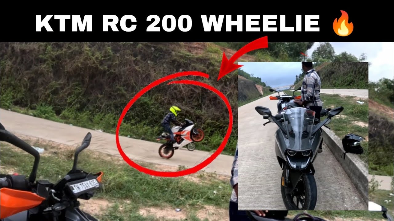 KTM RC 200 WHEELIE 🔥| KTM BIKE STUNT | KTM RC 200 BS4 MODIFIED BIKE ...