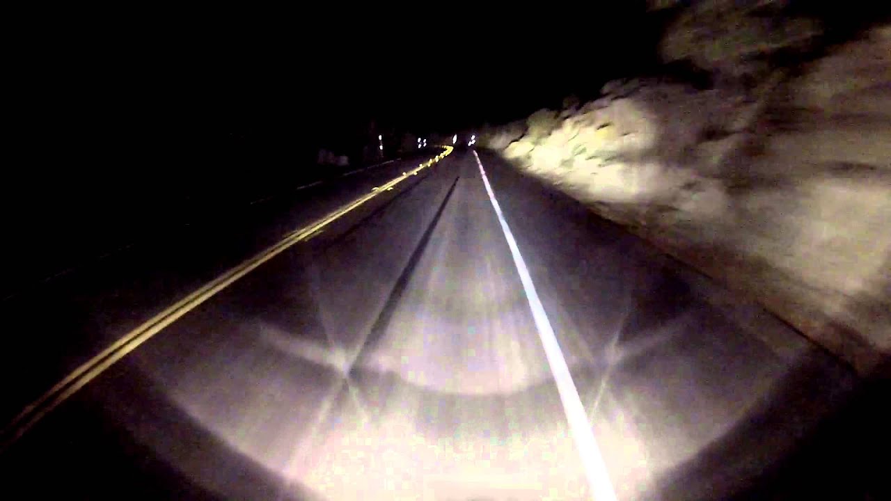 Night ride on Angeles Crest Highway CA-2 (Season: FALL, Late September ...