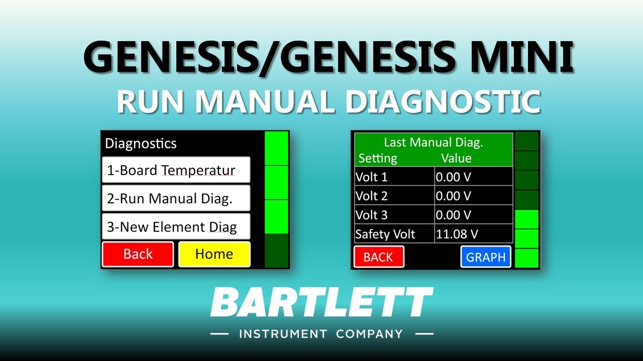 Bartlett Genesis/Genesis Mini | Run Manual Diagnostic - YouTube