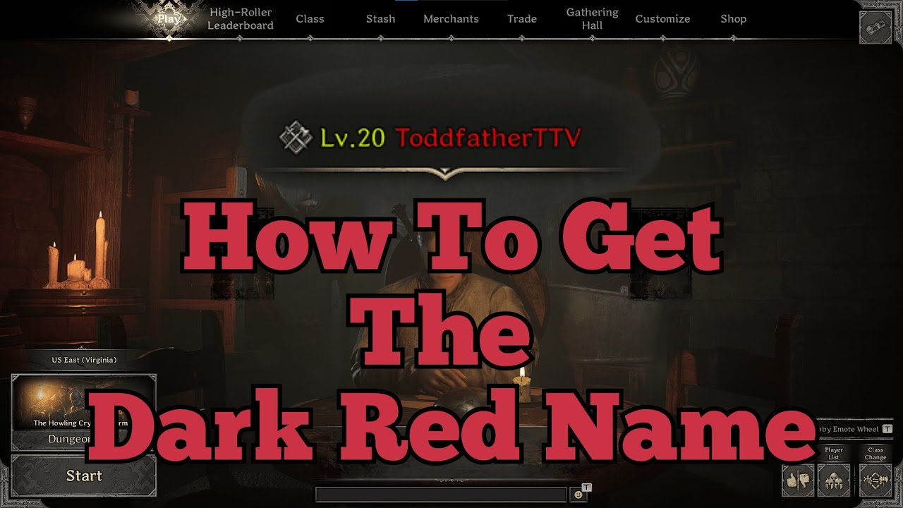 Dark and Darker - How To Get The Dark Red Name - YouTube