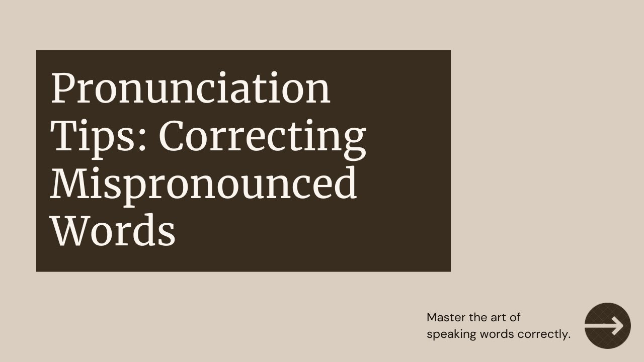 How to Speak Mispronounced Words Correctly || how to pronounce words ...