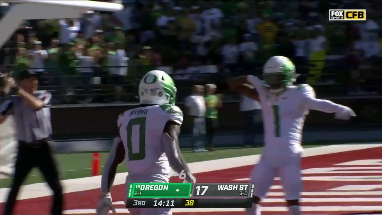 Touchdown | Bucky Irving | Oregon 15-17 Washington State | CFB en FOX ...