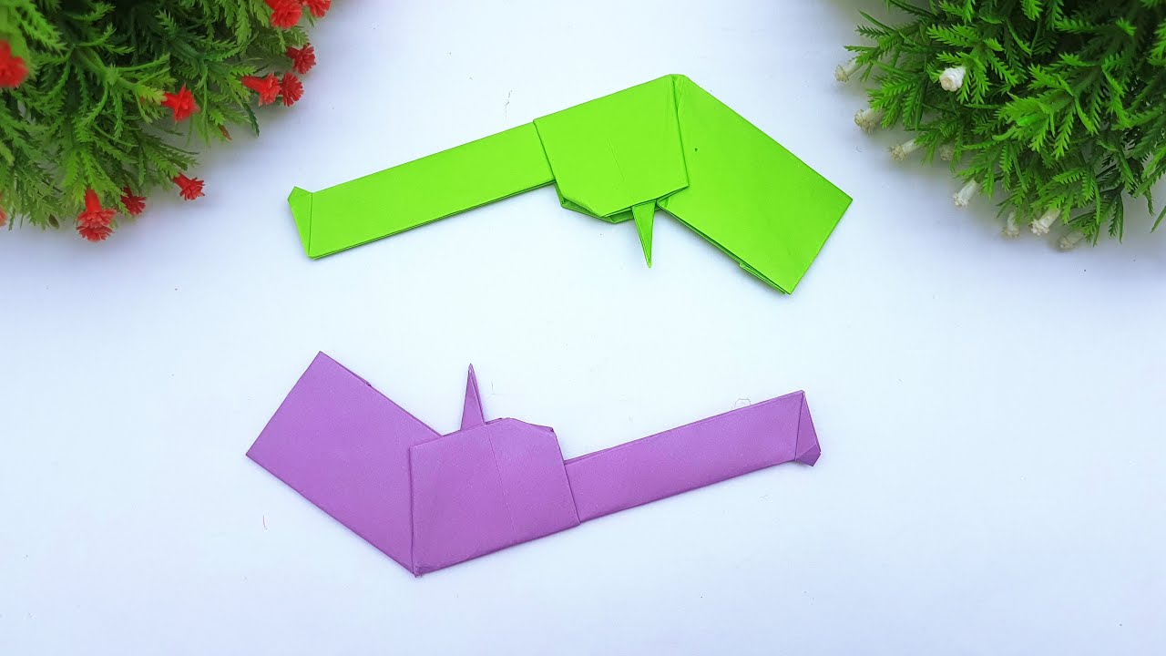 How To Make a Paper Fire Gun Making Tutorial | DIY Fun Model For Focus ...