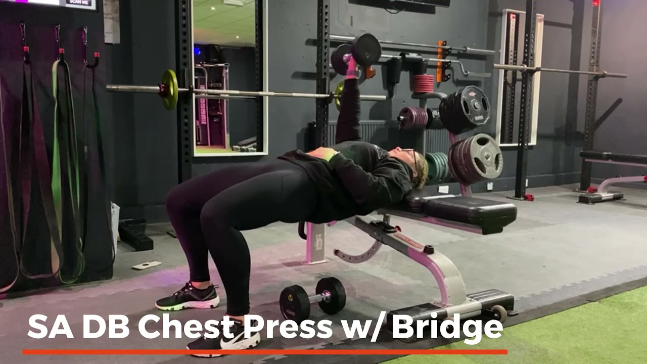 SA DB Chest Press w/ Bridge - YouTube
