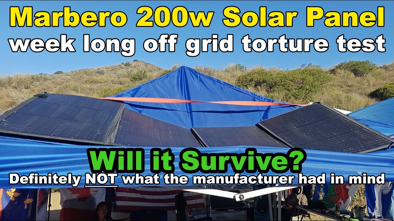 Marbero 200 Watt Solar Panel Torture Test & Review 4k 2 - YouTube