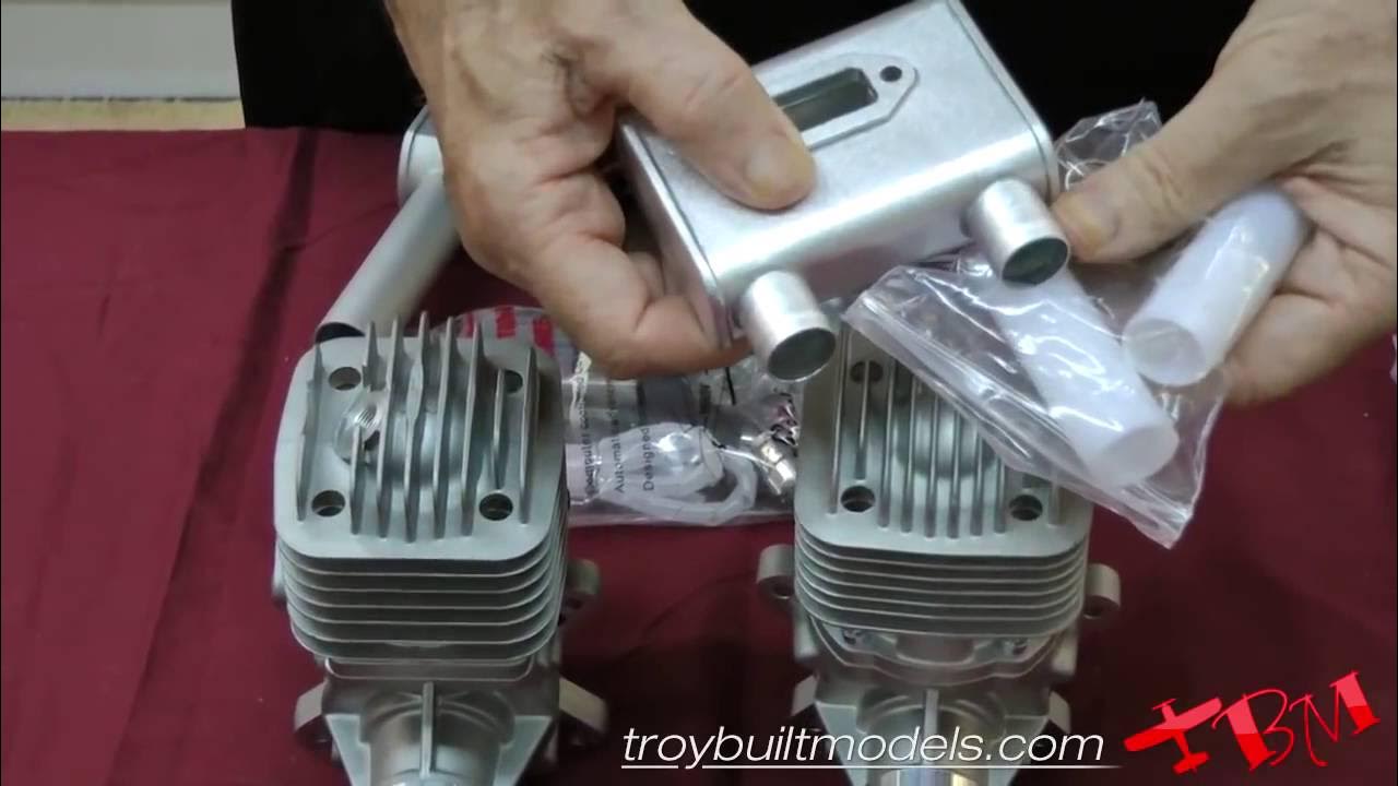 DLE Engines DLE 55RA 55cc Rear Exhaust Gas Engine - YouTube