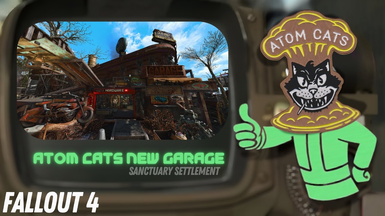 ATOM CAT'S new garage | Fallout 4 Sanctuary settlement. #Excited for ...