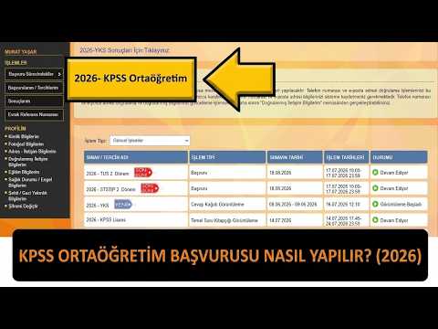 2026 KPSS ORTAÖĞRETİM BAŞVURUSU NASIL YAPILIR? (KPSS ÜCRETİ ÖDEME) KPSS LİSE BAŞVURUSU