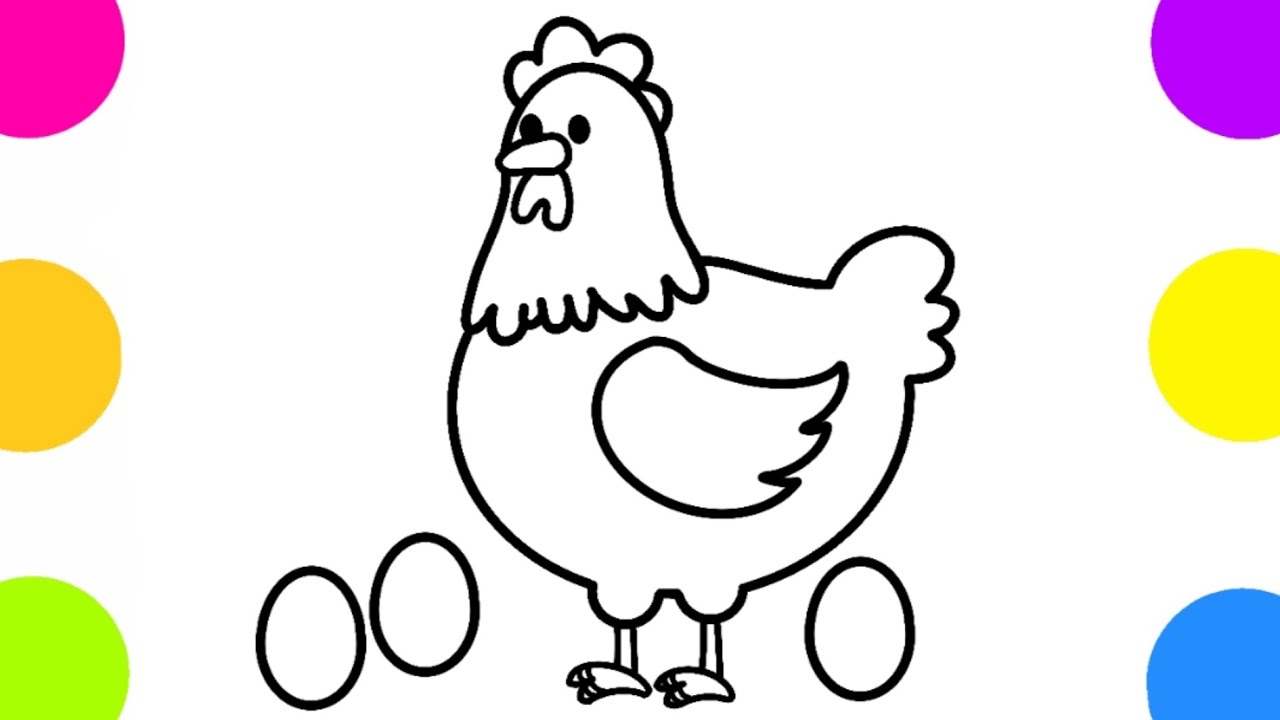 Gallina Para Colorir Página Para Colorear De Pollo De Punto A Punto