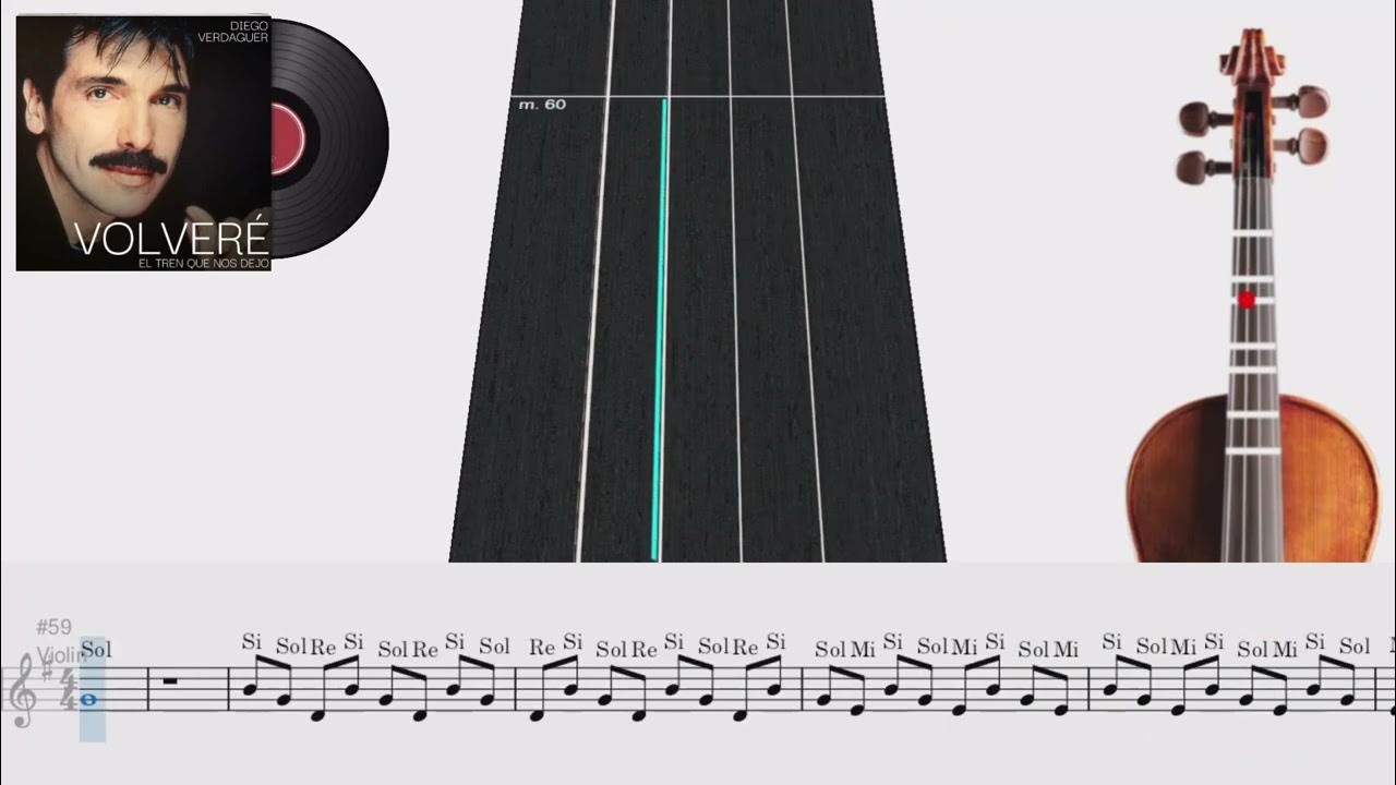 Volveré | Violín 🎻 Play Along | TUTORIAL | TABLATURA - YouTube