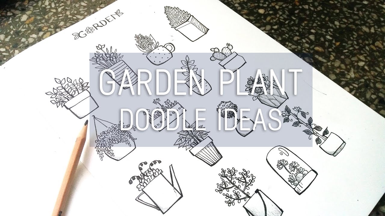 Garden Plant Doodles - Quick and Easy Drawing Tutorial - YouTube
