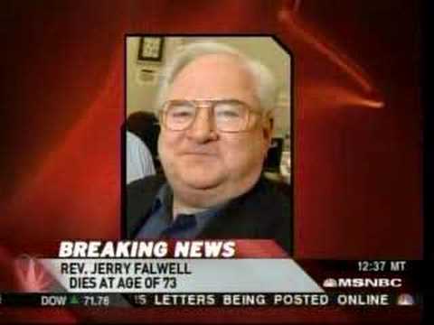 Religious Right Winger Jerry Falwell Dies at 73. 5-15-07 - YouTube