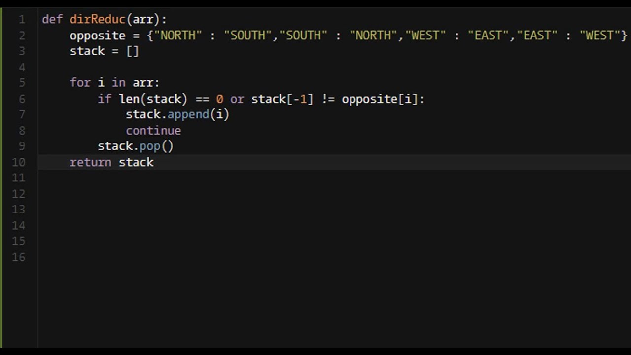 Python Directions Reduction Codewars 5KYU YouTube Python Directions Reduction Codewars 5KYU YouTube