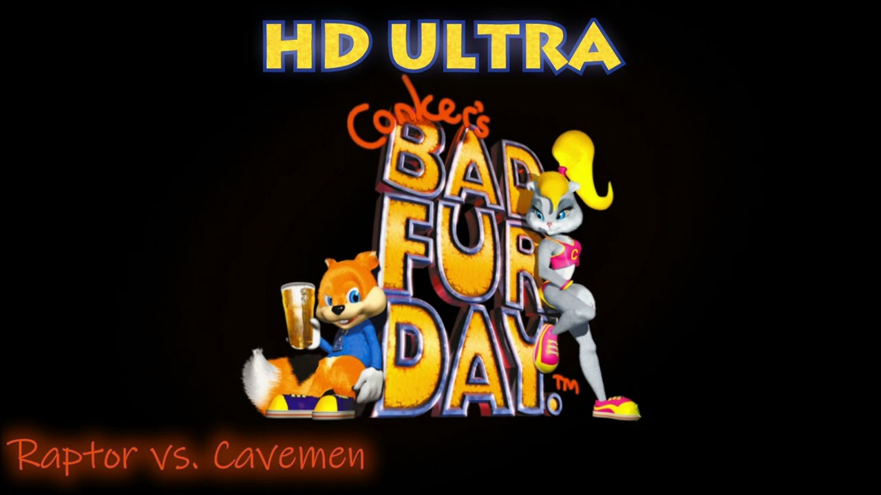 Conker’s Bad Fur Day: Raptor vs. Cavemen HD - YouTube