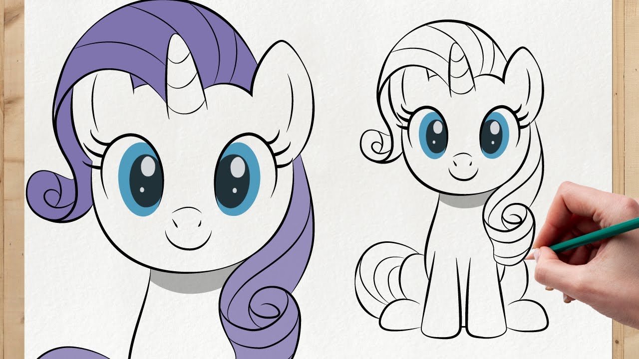 How to Draw Rarity 💎 | My Little Pony Easy Step-by-Step | PrimoDrawings ...
