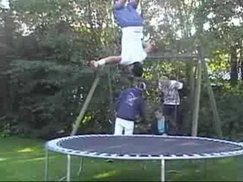 Trampoline Crash - YouTube