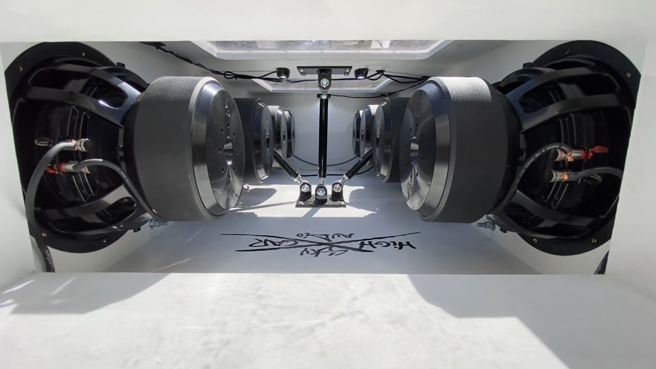 Holy Blowthrough! 8 Trinity Audio 12 Inch Subwoofers On 30k - YouTube