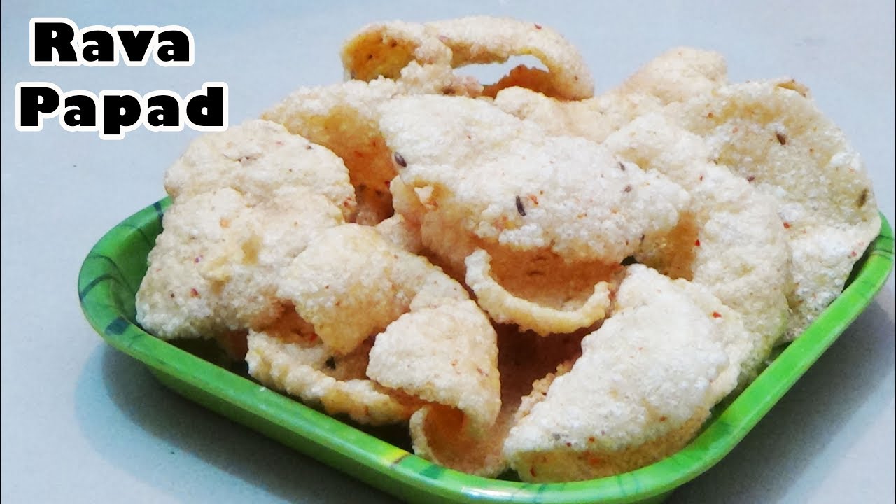 Rava Papad Recipe | सुजी का पापड़ | Spicy and Tasty Sooji Papad | By ...