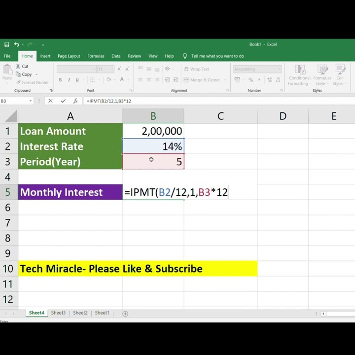 How to use IPMT Function | Calculate monthly interest in Excel | #tricks #shorts - YouTube
