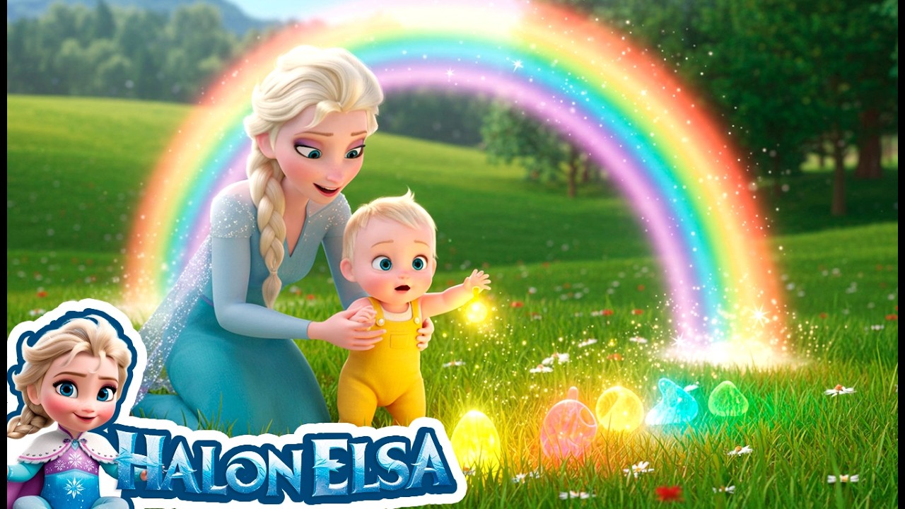 🎨 Elsa's Baby Learns Colors with a Magic Rainbow! 🌈 Educational Fun ...