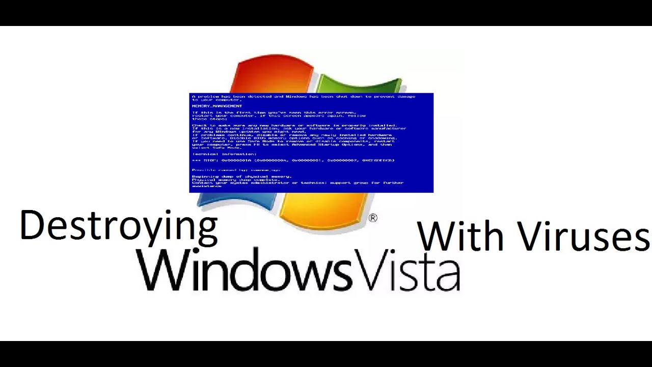 Destroying Windows Vista With Viruses - YouTube
