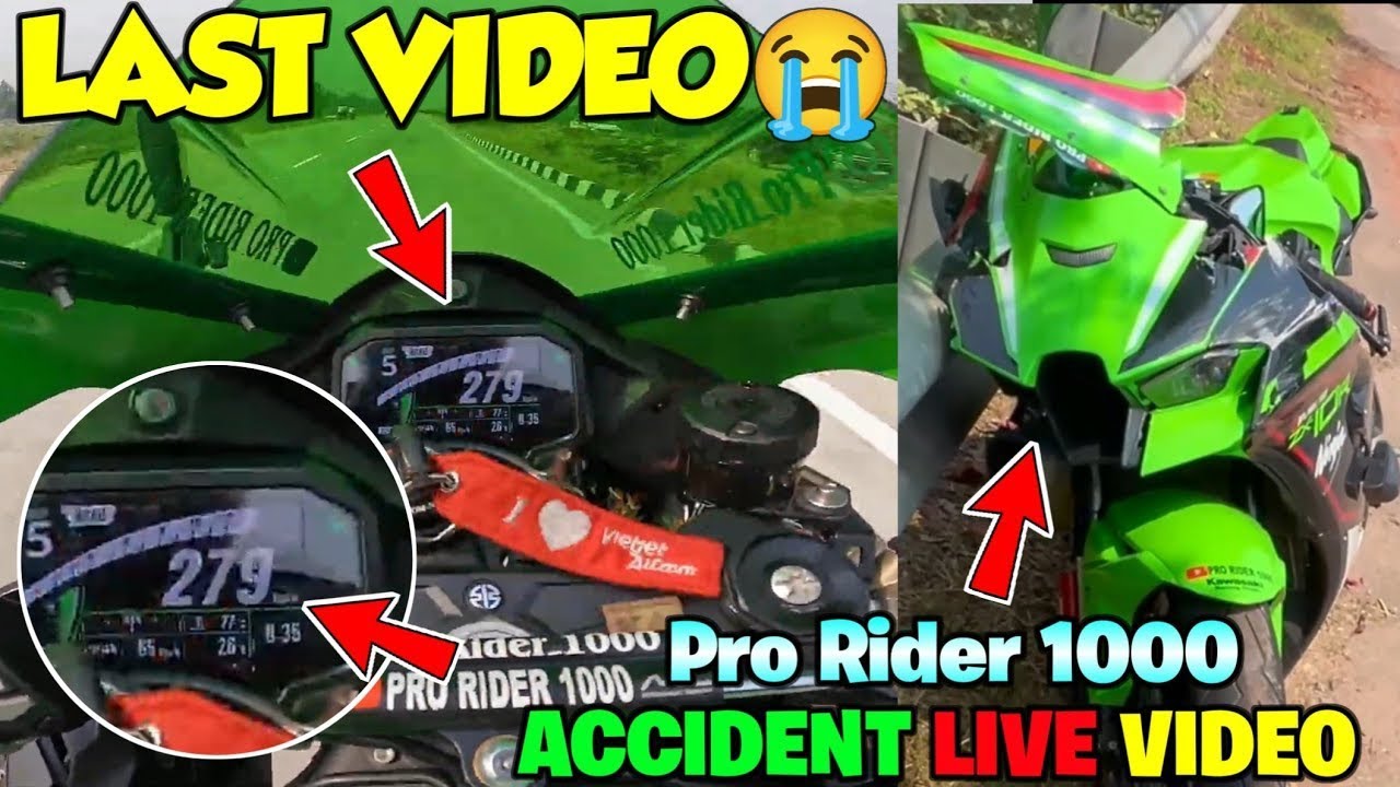 Pro Rider 1000 Last video ||277kmh speed in Kawasaki ZX10R||She Target ...