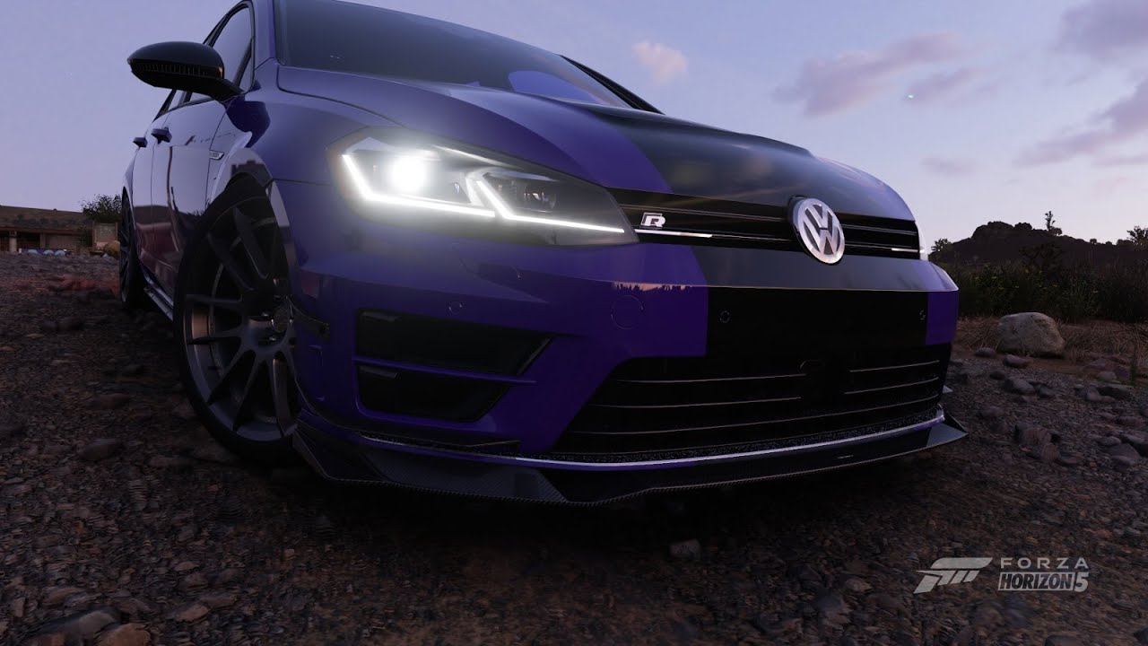 VW Golf R - FH5 - POV - Thrustmaster - Steering Wheel Gameplay - YouTube