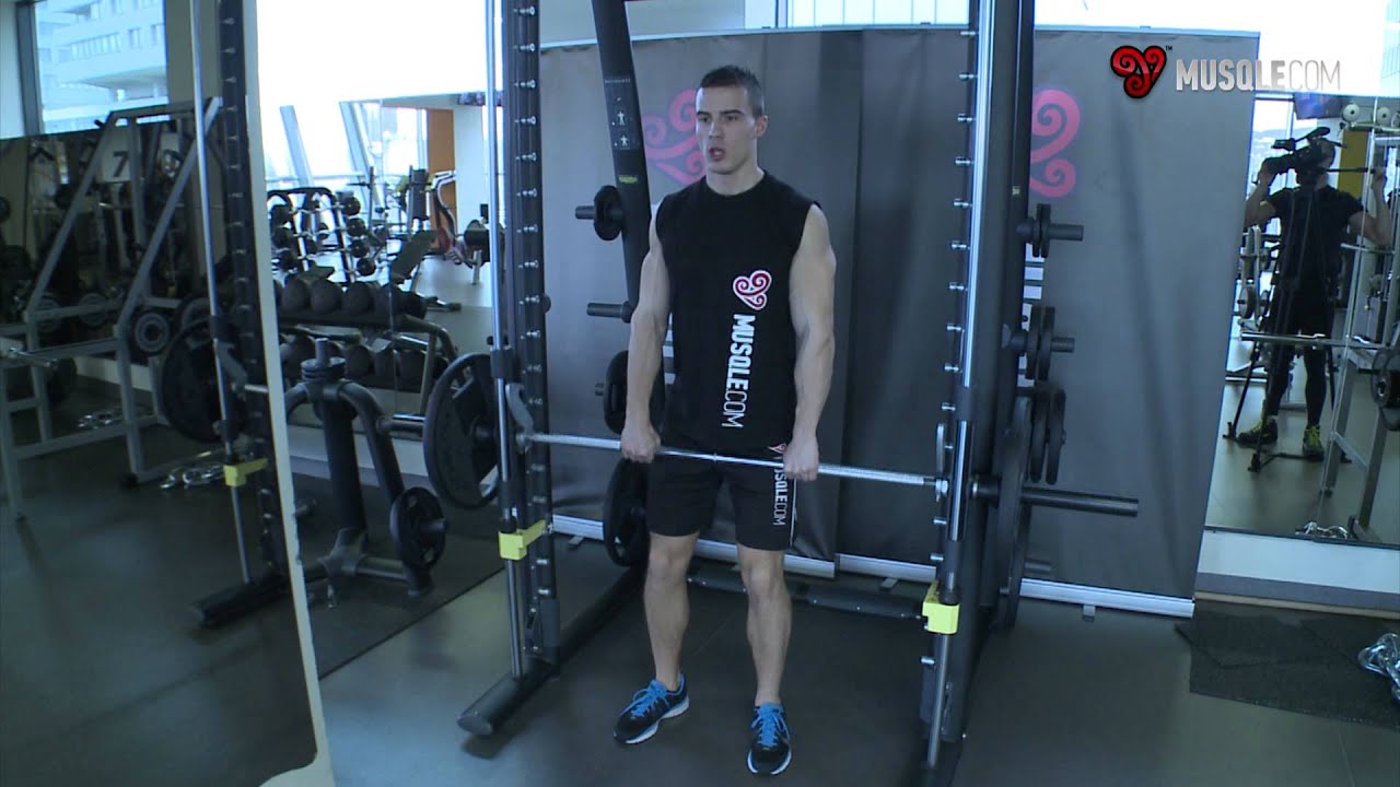 Shrug à la machine Smith - YouTube