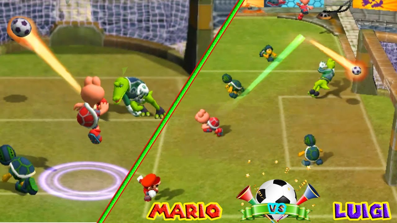 Mario vs Luigi Olympic Games Football Match - YouTube